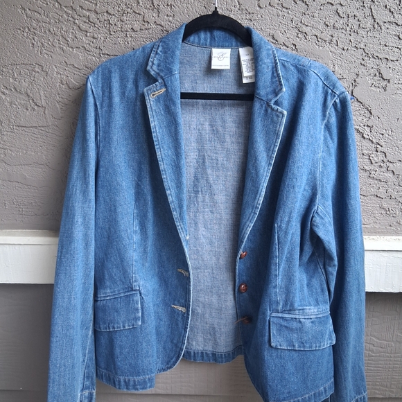 Emma James | Jackets & Coats | Emma James Denim Blue Jacket | Poshmark